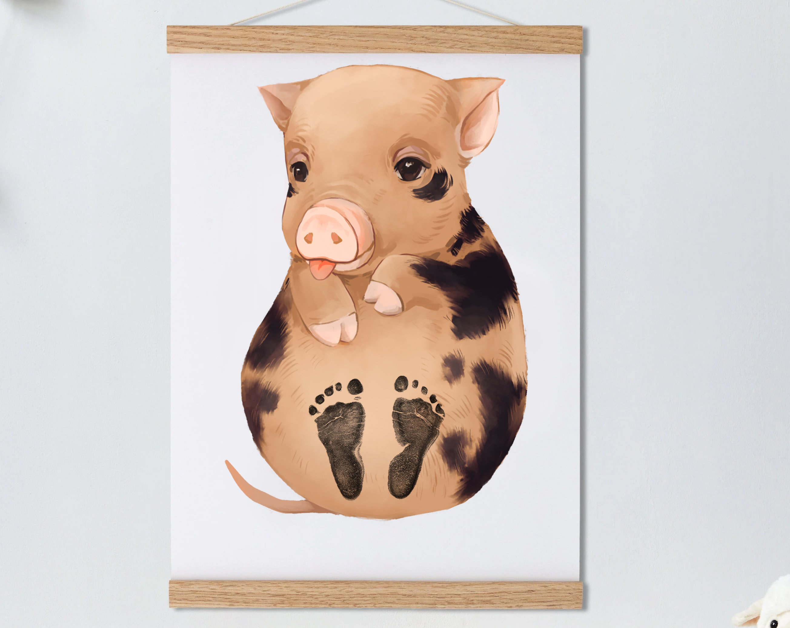 Baby Footprint Set Nursery wall art & Personalized baby gift& – BABYANIMAL