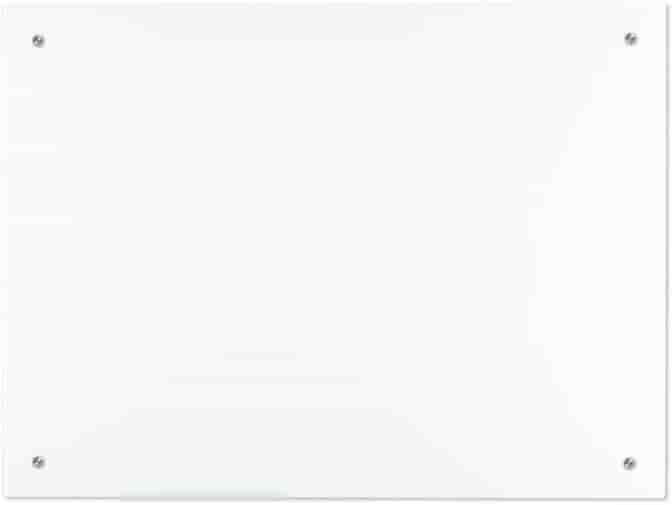 X Board Magnetic Glass Whiteboard, 36 x 24 Inch Wall Mounted Dry Erase White Board, White ...